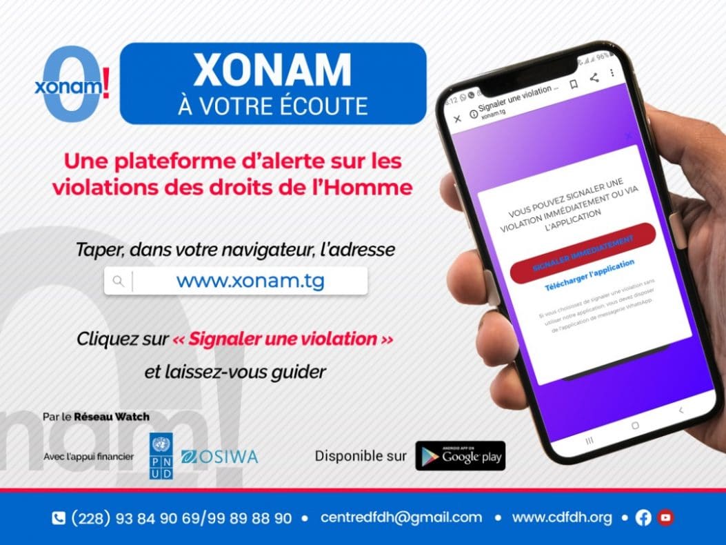 'Xonam', pour mettre fin aux violations des droits de l'Homme au Togo
