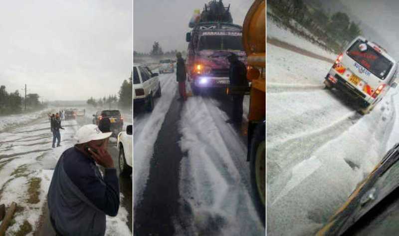 Incroyable : la neige tombe au Cameroun, en Zambie et au Kenya (photos)